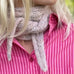 Jacqueline Friis' Ripple Scarf strikkeopskrift | Gaia Garn.